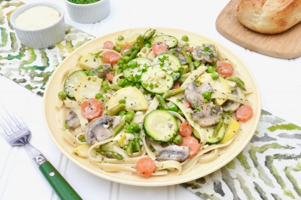 Easy Creamy Tuscan Shrimp Fusilli Pasta Dinner Recipe