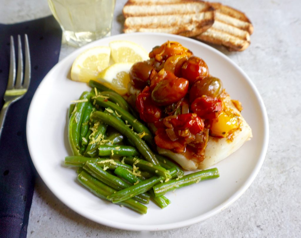 Cod with Tomato Wine Sauce is a healthy, easy weeknight meal