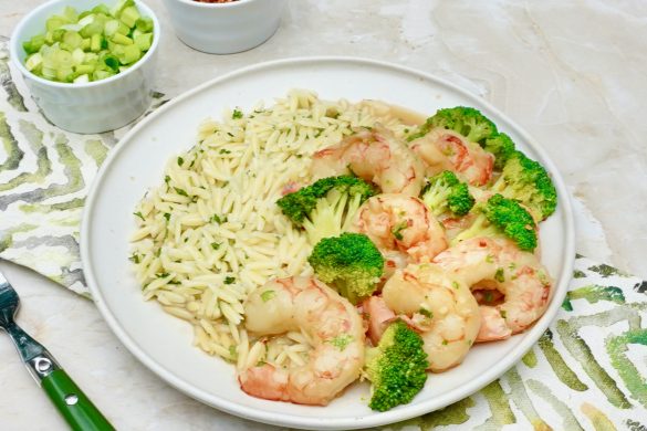 Easy Creamy Tuscan Shrimp Fusilli Pasta Dinner Recipe