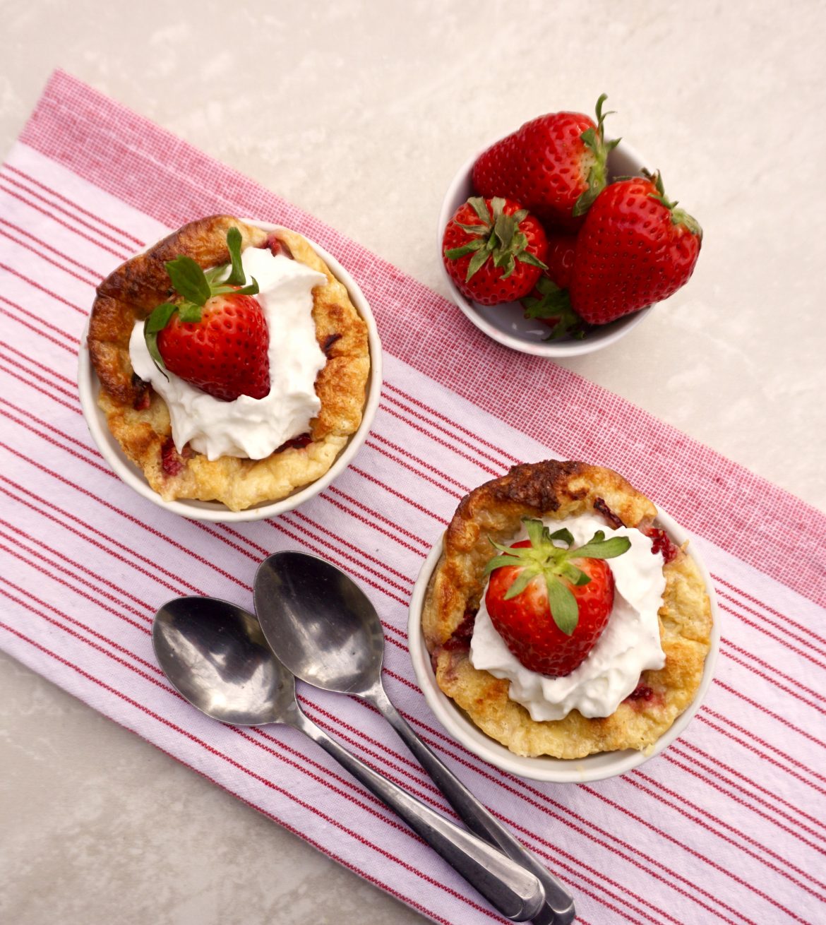 Strawberry Bread Pudding is sweet and creamy with fresh strawberries
