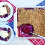 Berry Crumble is a warm, crunchy baked berry dessert