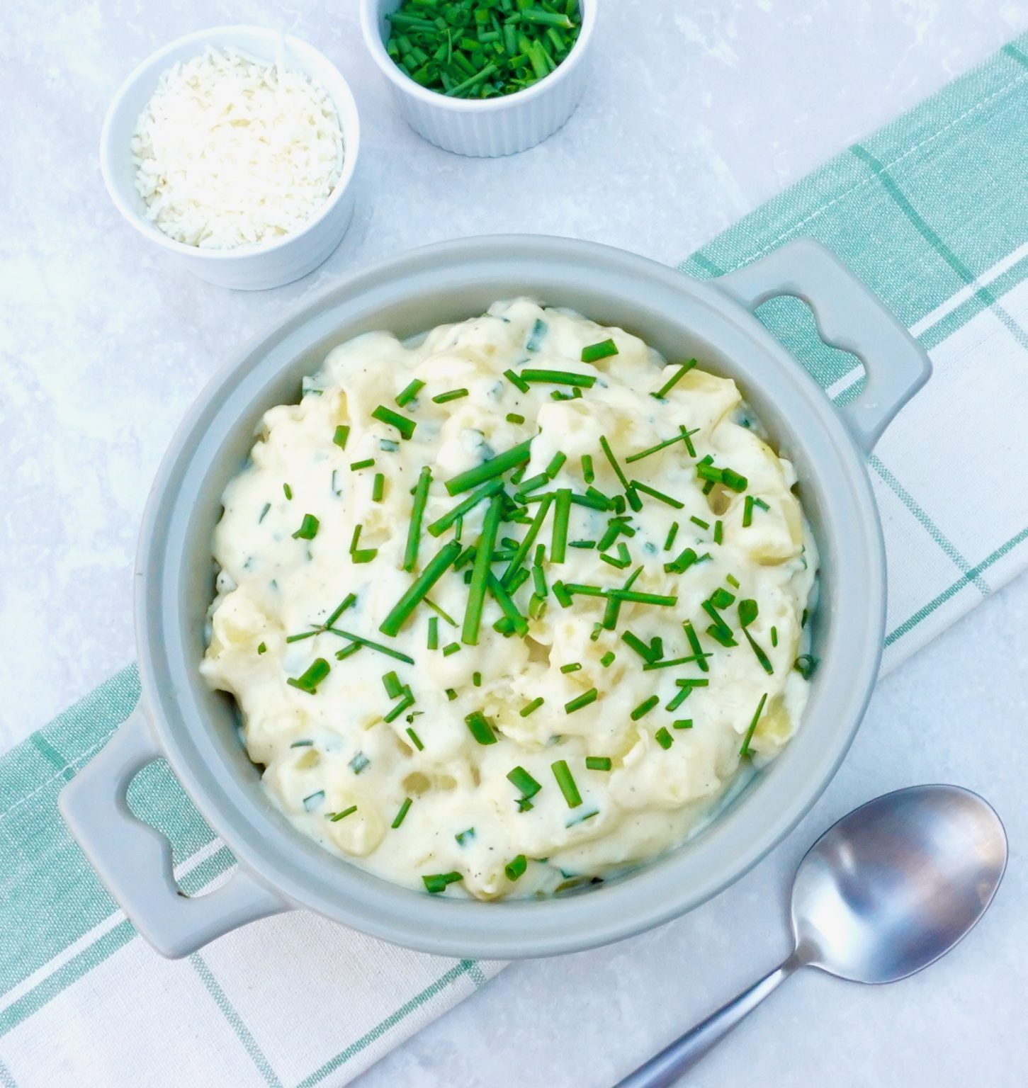 Cheesy Chive Potatoes – AnotherTablespoon
