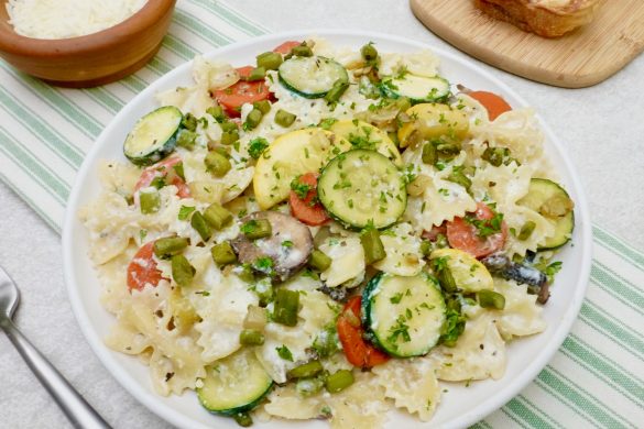Easy Creamy Tuscan Shrimp Fusilli Pasta Dinner Recipe