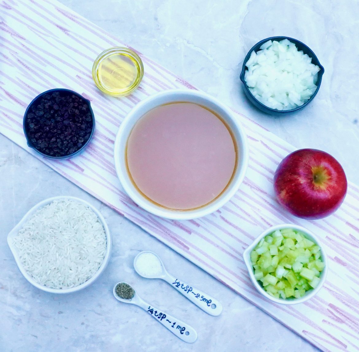 Curried Apple Rice is made with fall apples and apple cider.