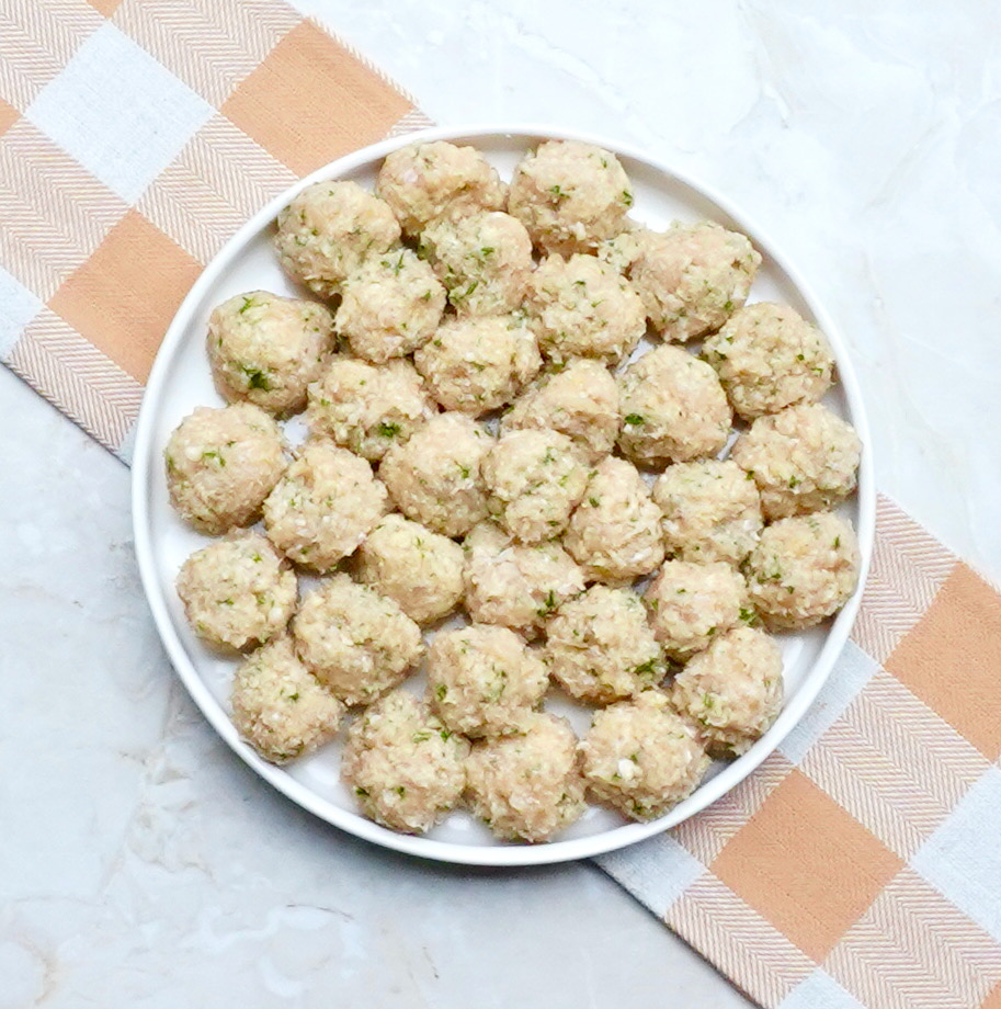 Easy Homemade Chickarini Soup with Chicken Meatballs