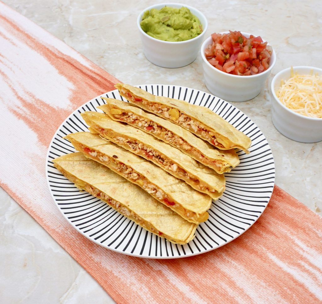 Corn Tortilla Quesadilla With Cheesy Chicken Filling