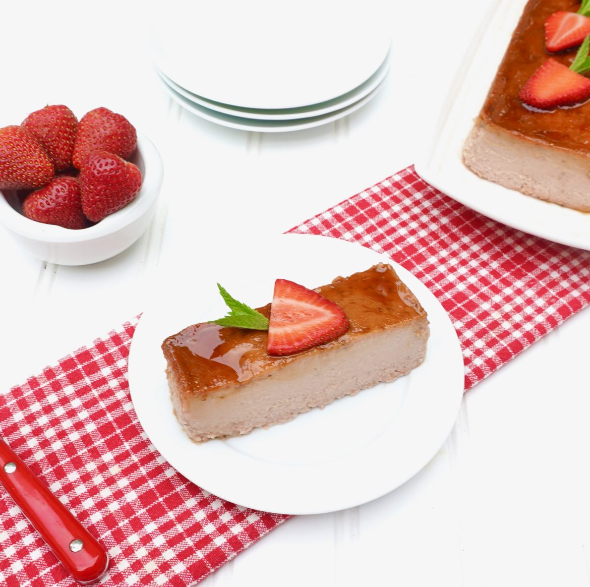 Strawberry Flan – AnotherTablespoon